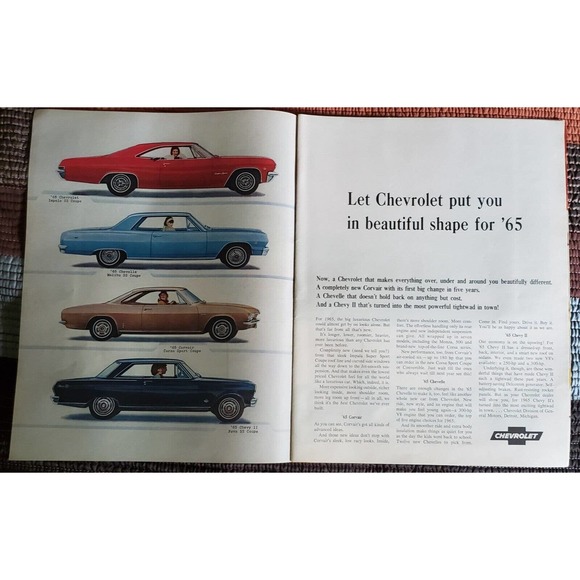 Other | 1964 Vintage Chevrolet Magazine Ad 4 Pages 13 X 2 Cars And ...